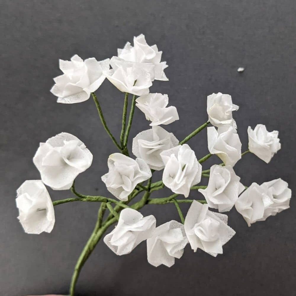 How to make wafer paper Baby's breath (Gypsophila) | Florea Cakes