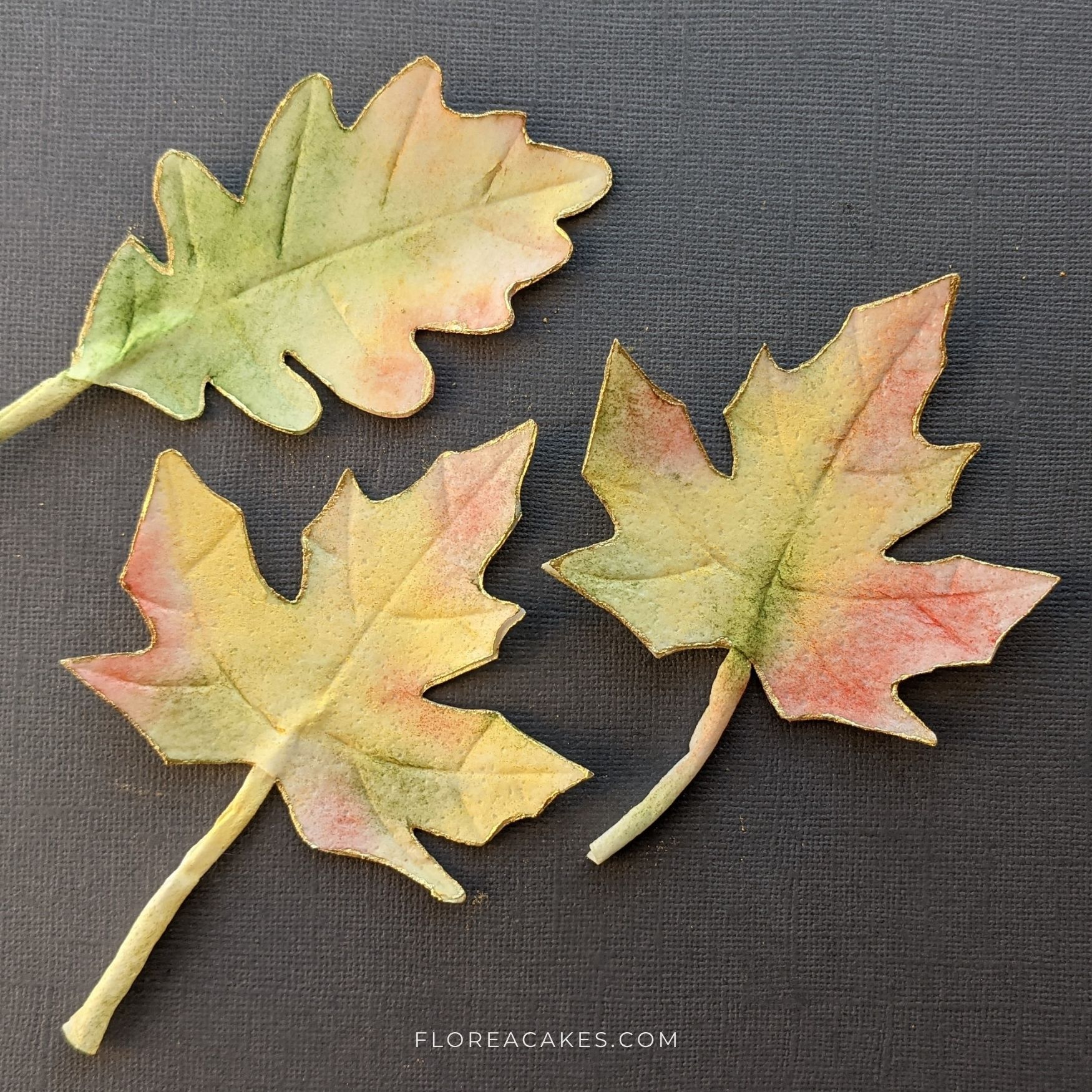 How to Make Wafer Paper Autumn Leaves 🍁 | Florea Cakes