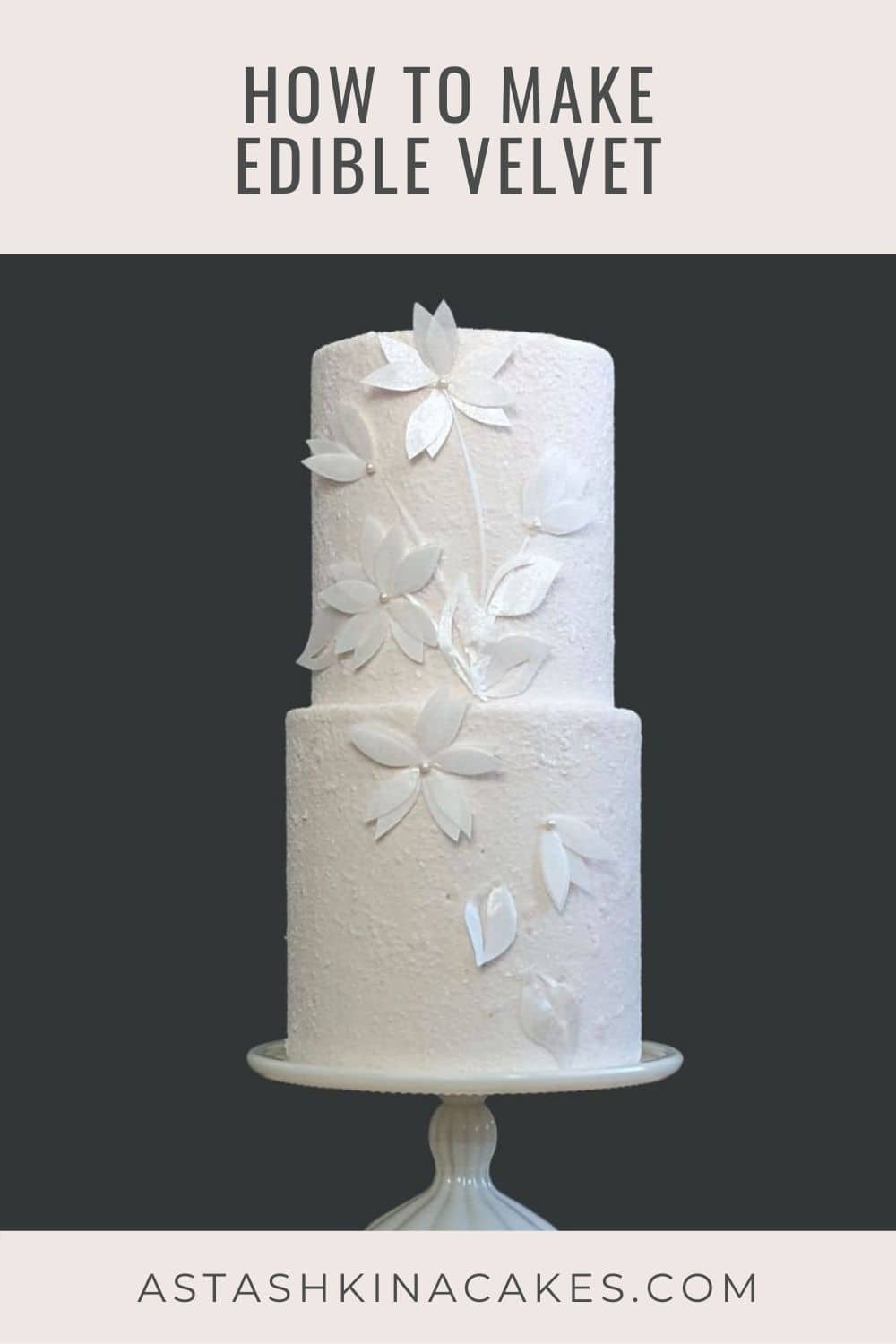 How to make edible velvet texture for cakes | Florea Cakes